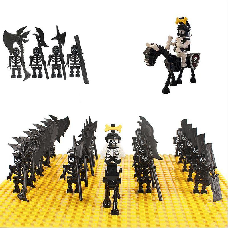 21pcs Caciqu Skeleton Knight Minifigures Lego Compatible Medieval ...