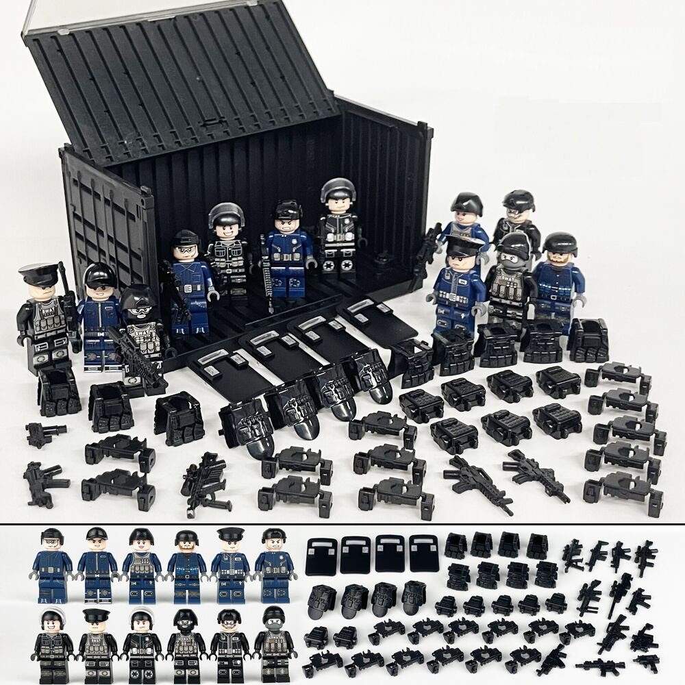 S.W.A.T. Black Panther attacks Minifigures Lego Compatible Special ...