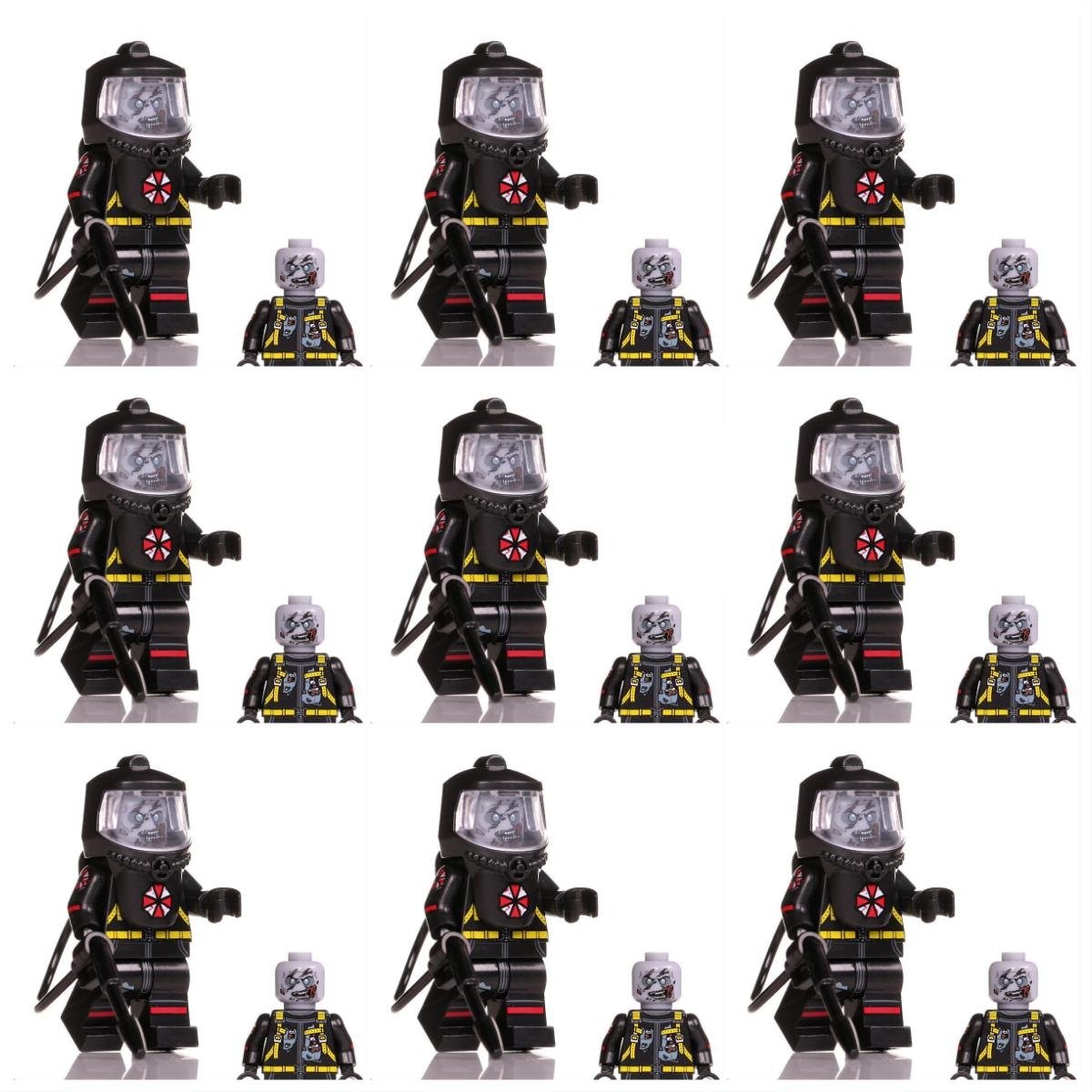 9pcs Biochemical Suit Zombie Minifigures Lego Compatible Halloween Sets