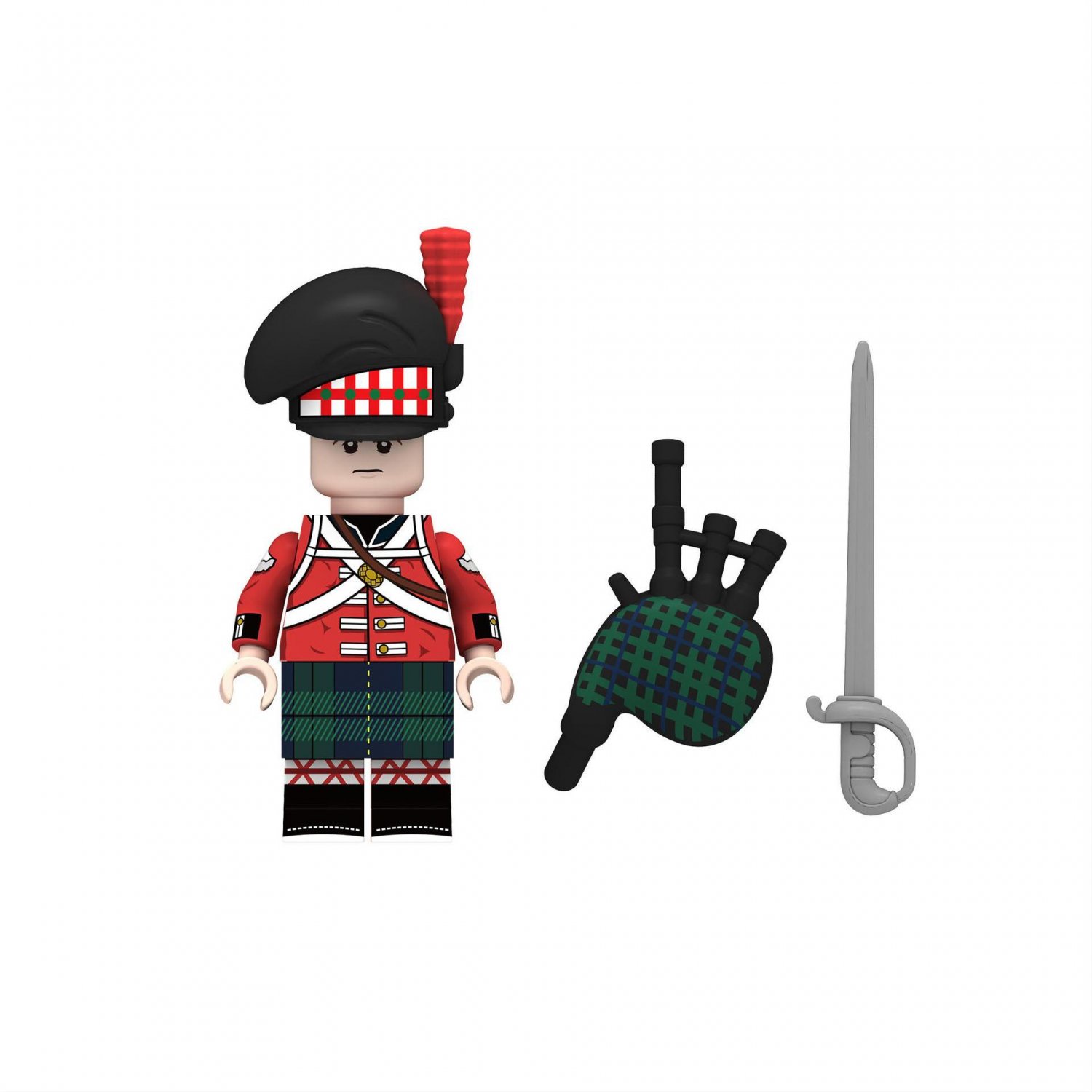 Queen Scottish Bagpiper Minifigures Lego Compatible Toy