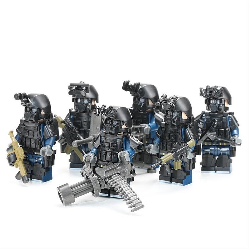 Heavy Weapon Anti riot Special Forces Minifigures Lego Compatible ...