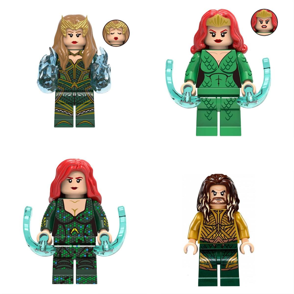 4pcs Xebel Mera Minifigures Lego Compatible Aquaman Set