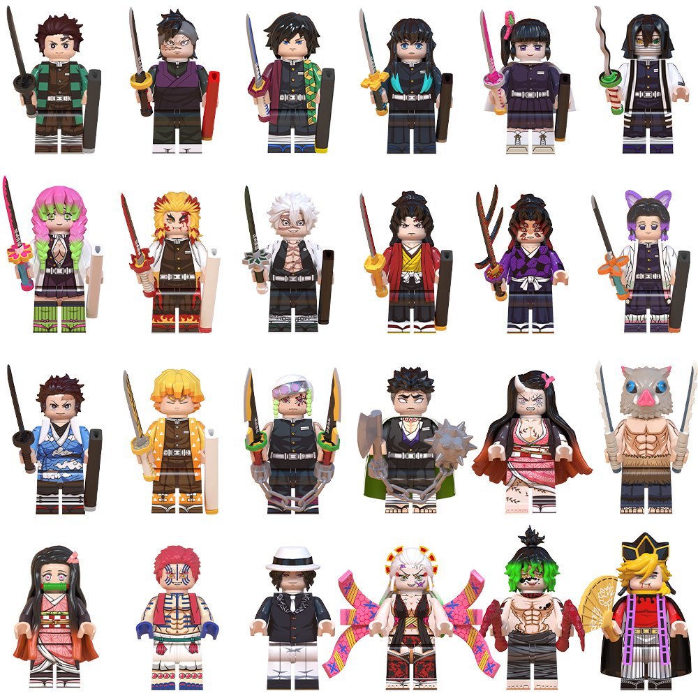 24 Best Demon Slayer Character Minifigures Lego Compatible Demon Slayer ...