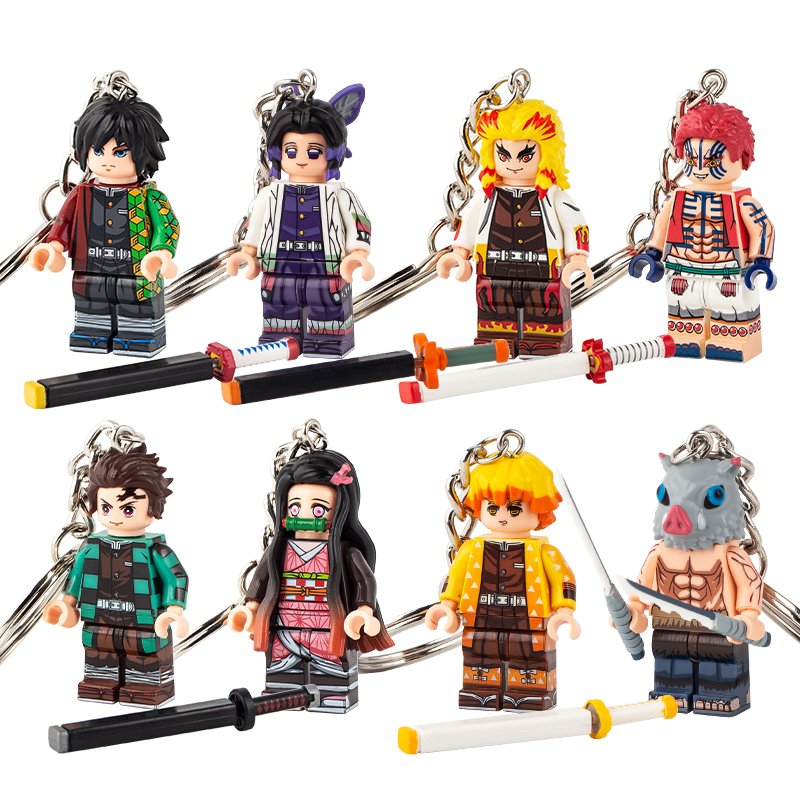 Demon Slayer Character sword Keychains Minifigures Lego Compatible ...