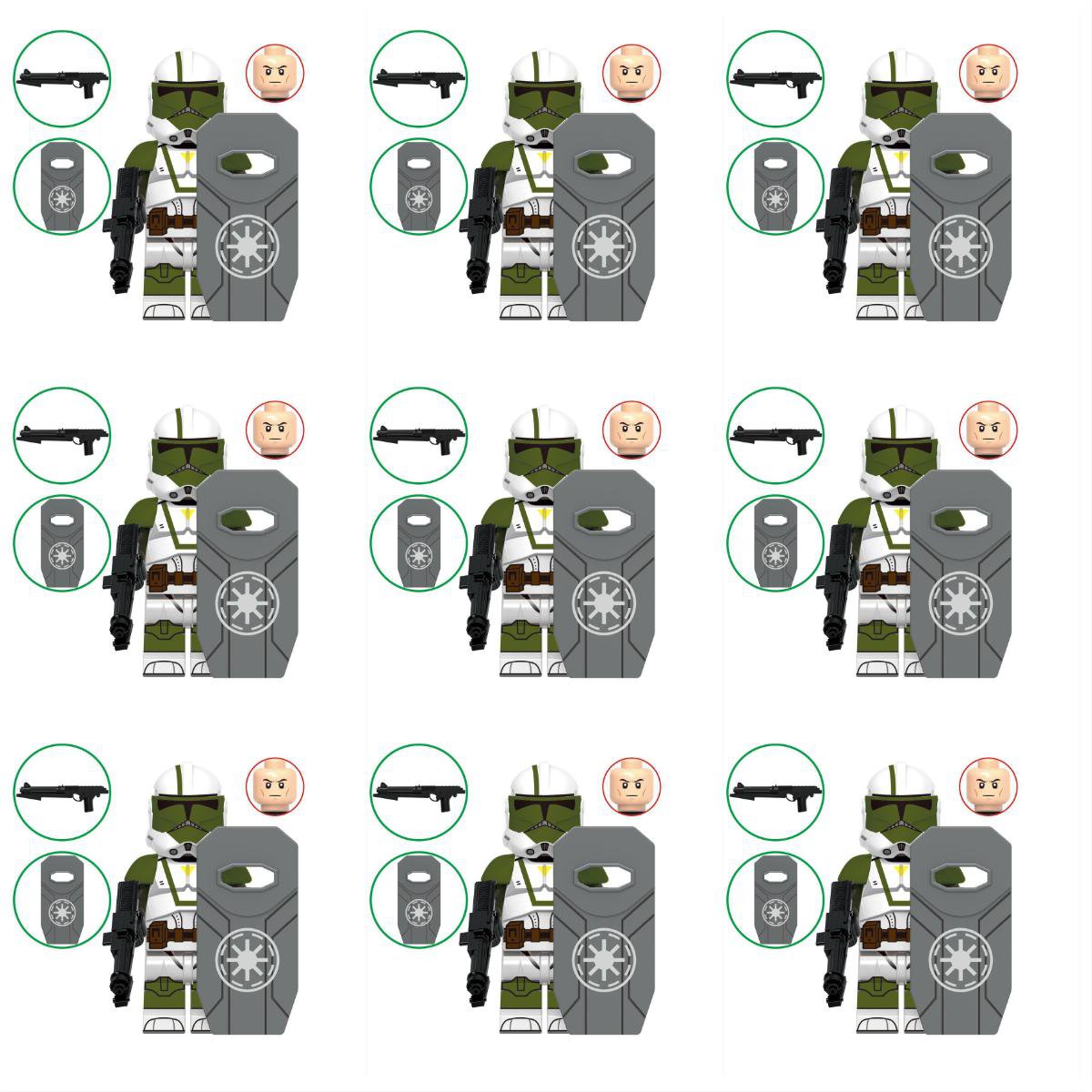 9pcs Doom Trooper army Minifigures Lego Compatible Clone Trooper army Sets