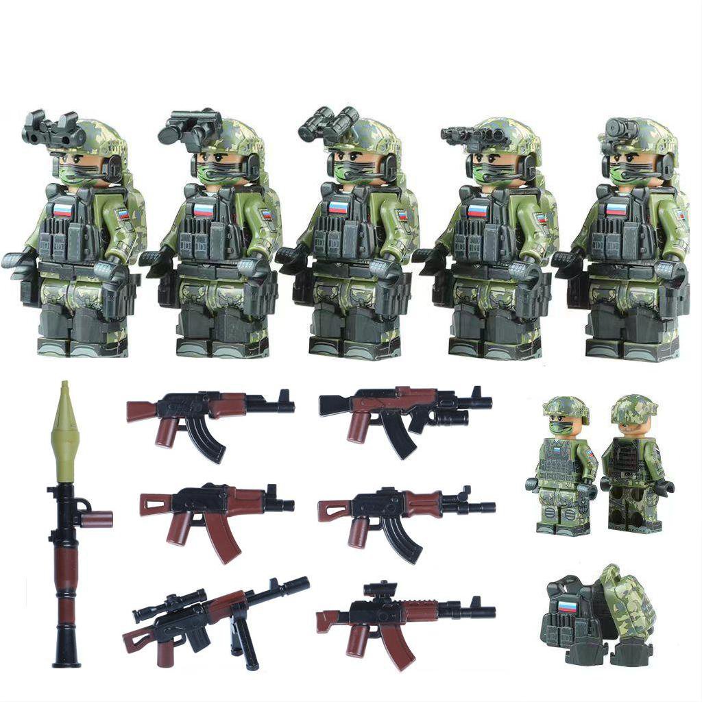 Heavy Russian Alpha Force Minifigures Lego Compatible Army Sets