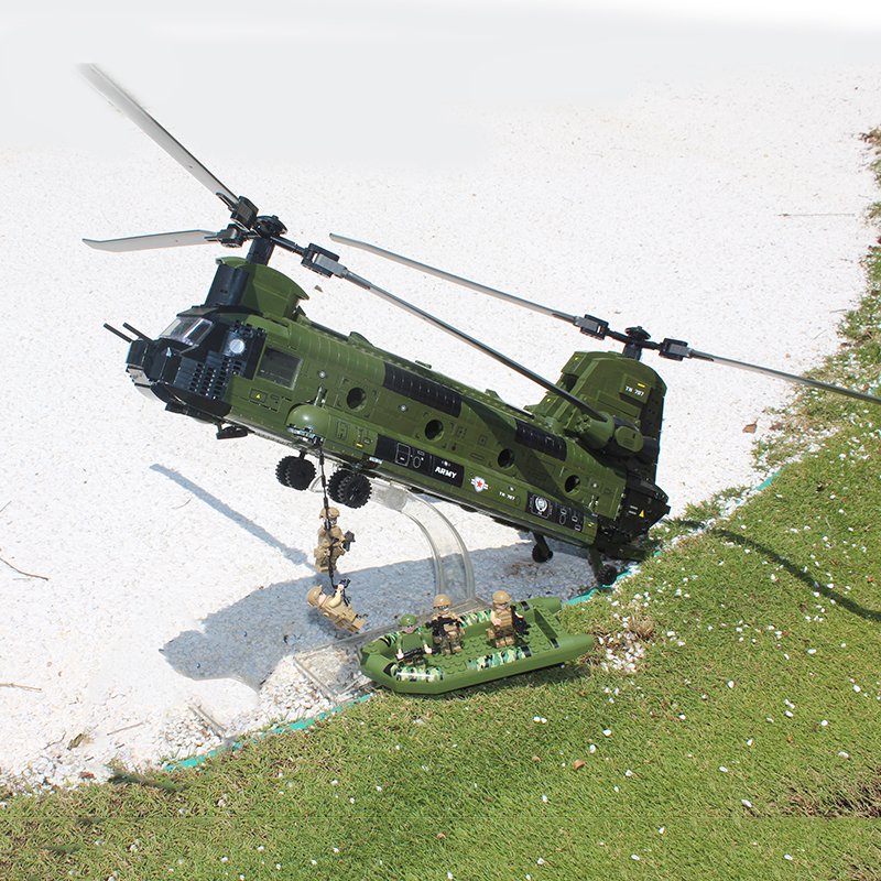 CH-47 Chinook Helicopter transport soldier Minifigures Lego Compatible ...