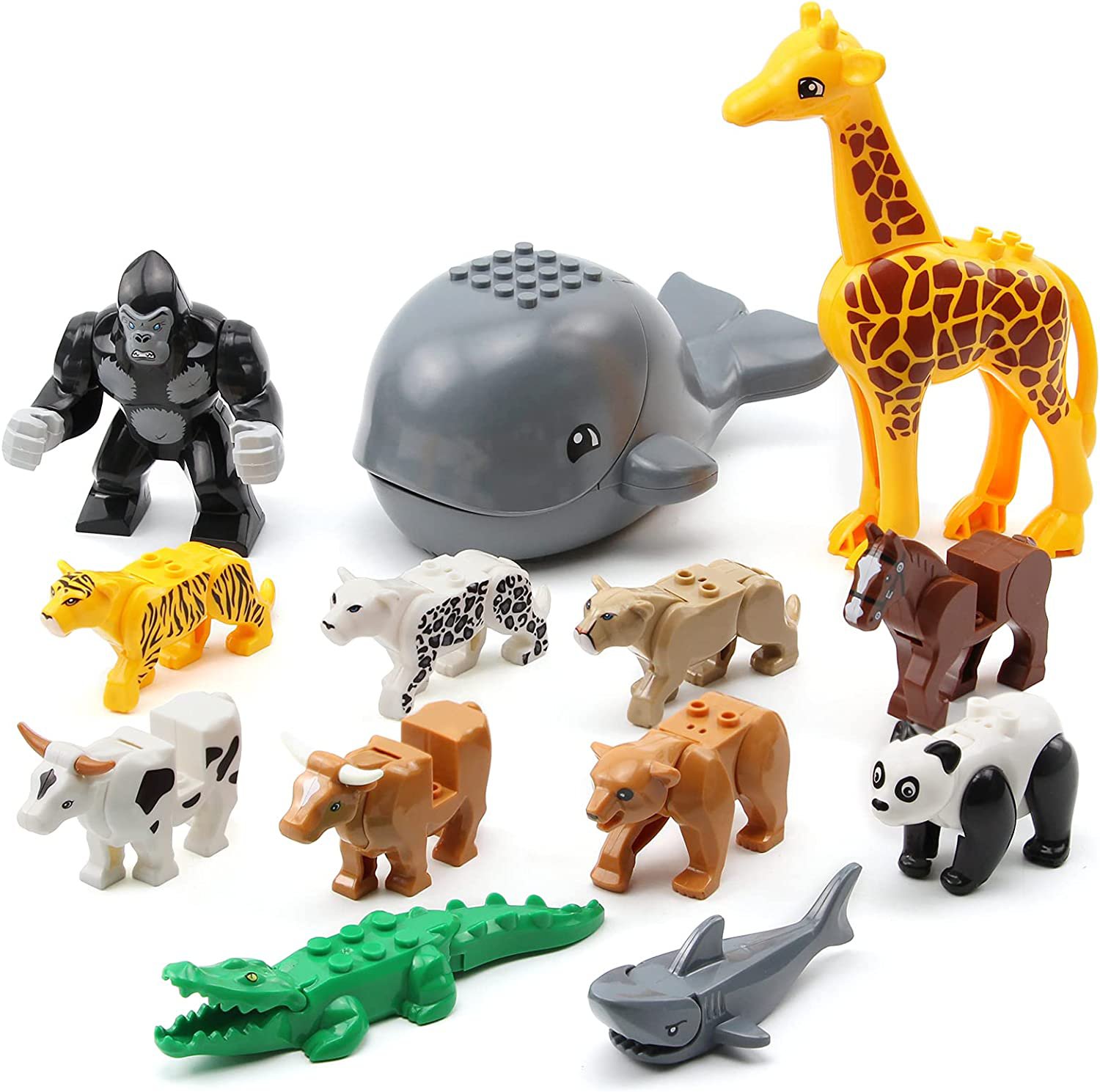 Zoo Animals Minifigures Lgeo Compatible City Zoo Animals Set
