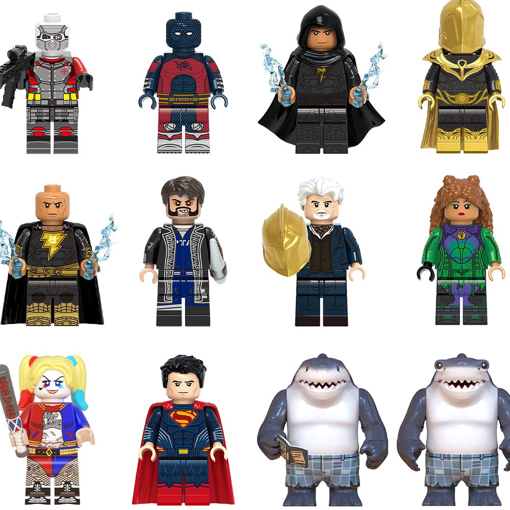Task Force X VS Black Adam Superman Minifigures Lego Compatible Super ...