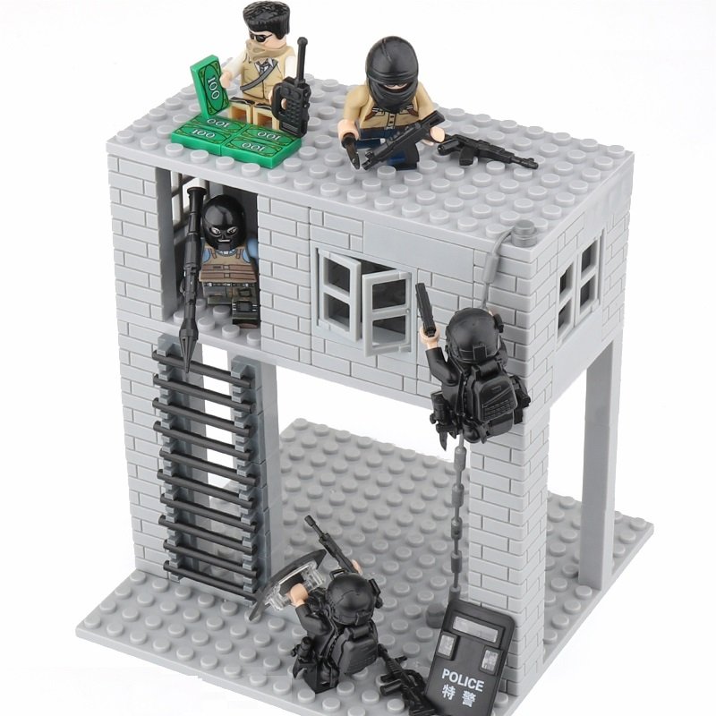 S.W.A.T. gangster Hostage Rescue Minifigures Lego Compatible City ...