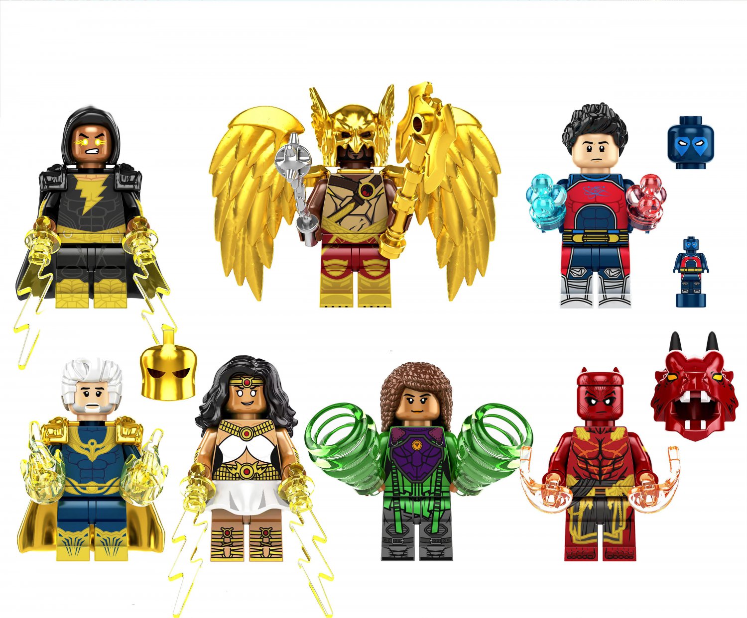 Sabbac Cyclone Isis Doctor Fate Hawkman Minifigures Lego Compatible ...