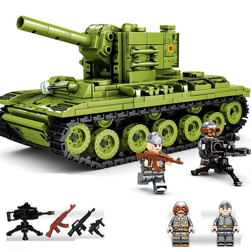 Soviet Union KV-2 Heavy Tank Minifigures Lego Compatible WW2 Tank Sets