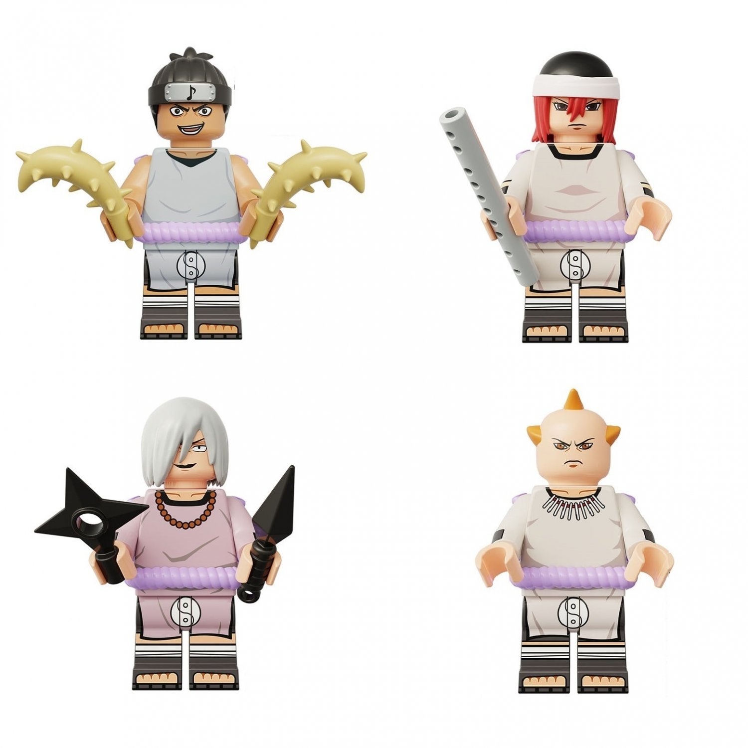 Tayuya Sakon and Ukon Kidomaru Jirobo Minifigures Compatible Lego ...