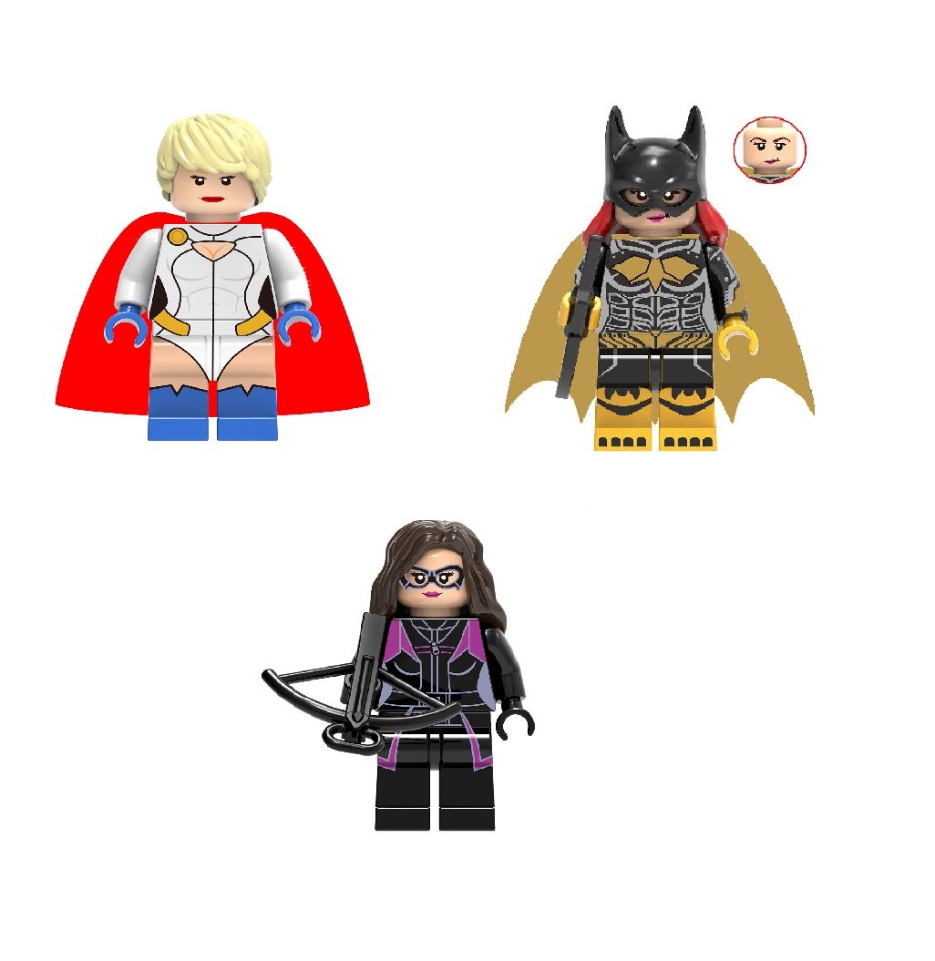 Power Girl Huntress Batgirl Minifigures Compatible Lego Superhero Movie Set