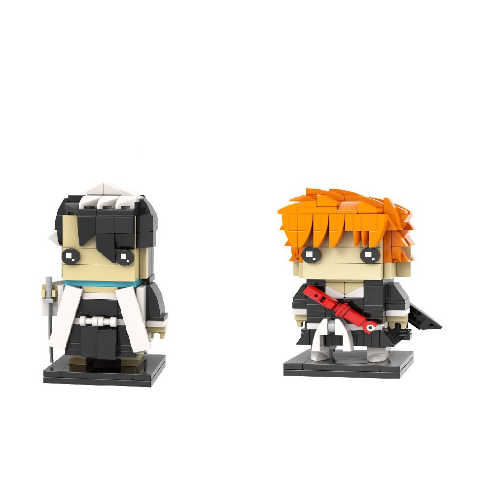 Kuchiki Byakuya Kurosaki Ichigo Big head Minifigures Compatible Lego ...