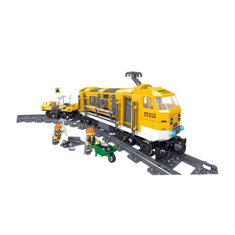 Train track maintenance vehicle Minifigures Compatible Lego Train Sets
