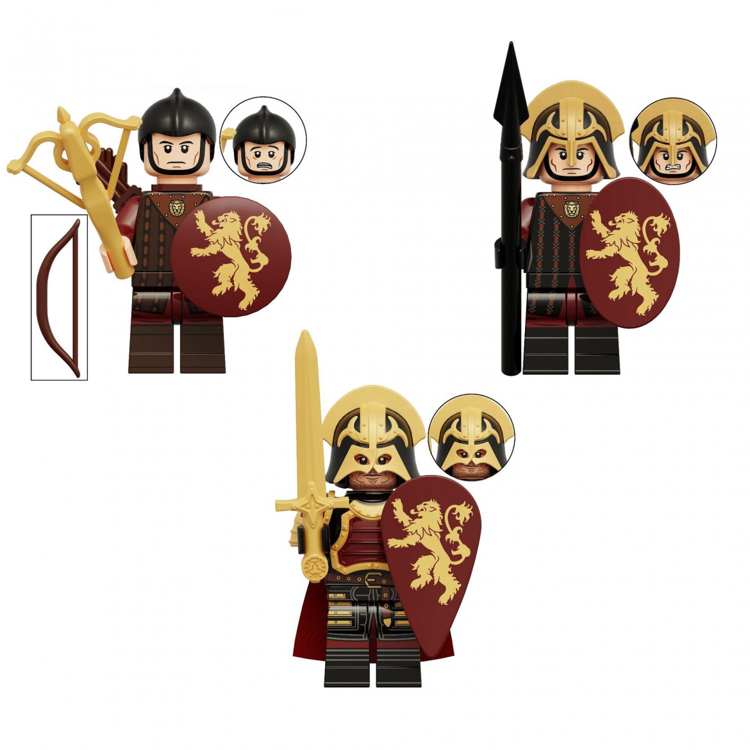 Crossbowman Pikeman Armorknight Minifigures Compatible Lego Ancient ...