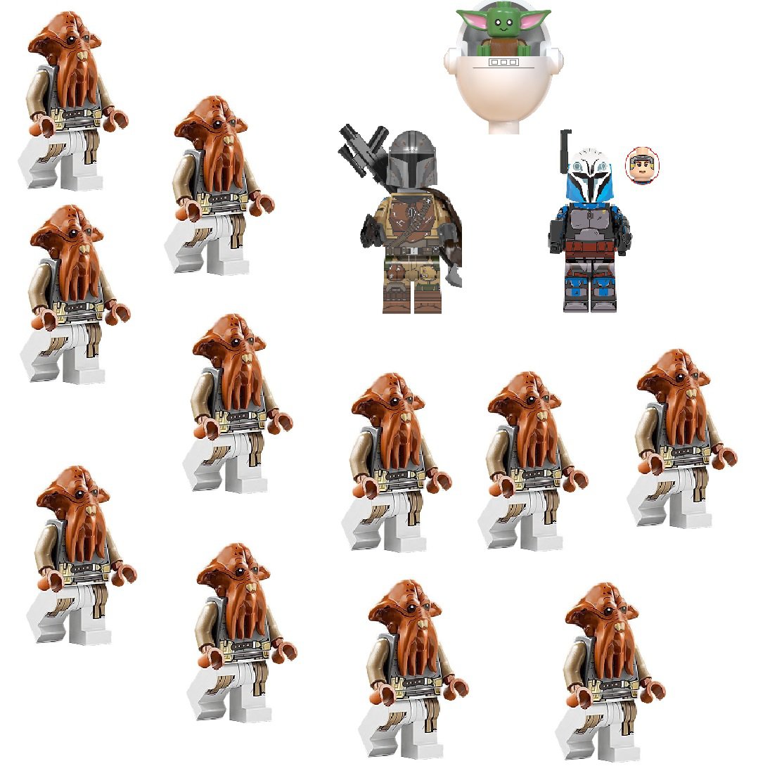 Quarren and Yoda Aeroba Bo-Katan Kryze Minifigures Compatible Lego The ...