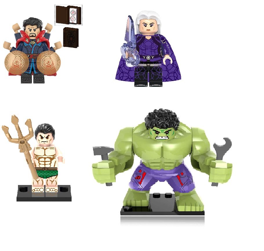 Doctor Strange Namor Hulk Clea Minifigures Compatible Lego Defenders Set