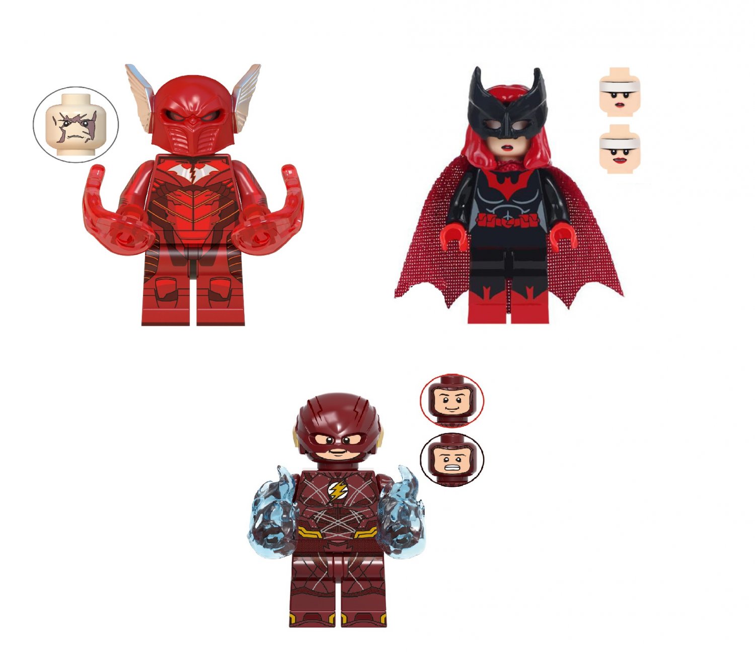 Red Death Lady Knight Batgirl Flash Minifigures Compatible Lego The ...