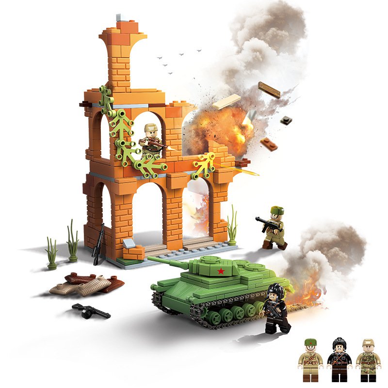 The Battle of Berlin Soviet army Tank Street Battle Minifigures ...
