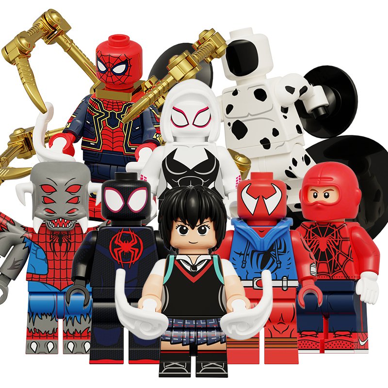 Across the Spider-Verse Spider-Man Minifigures Compatible Lego Comic movie Set