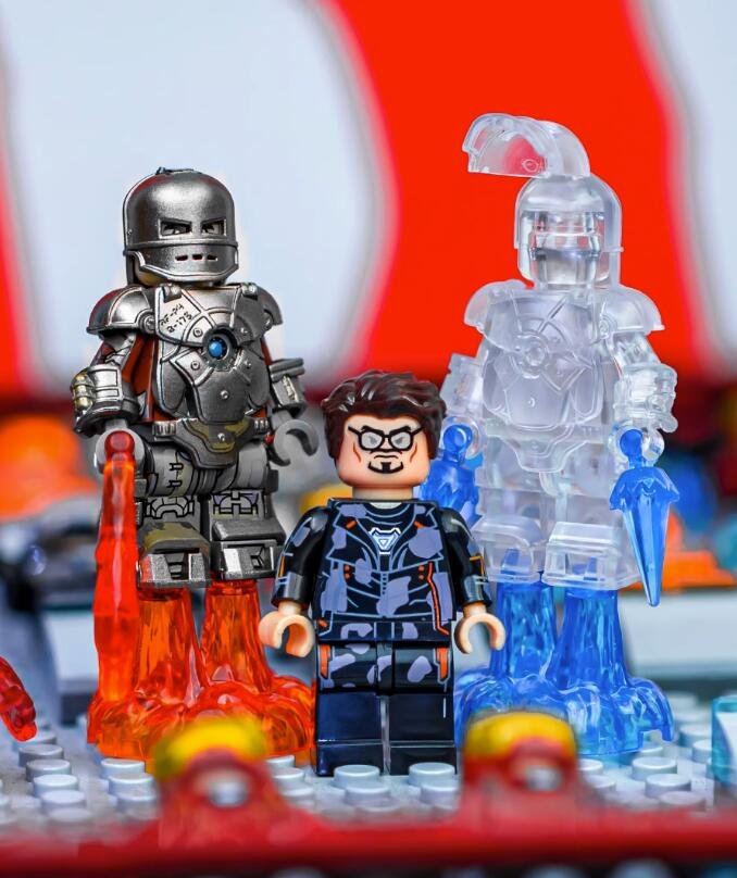 MK1 Transparent MK1 Iron Man Minifigures Compatible Lego Iron Man Set