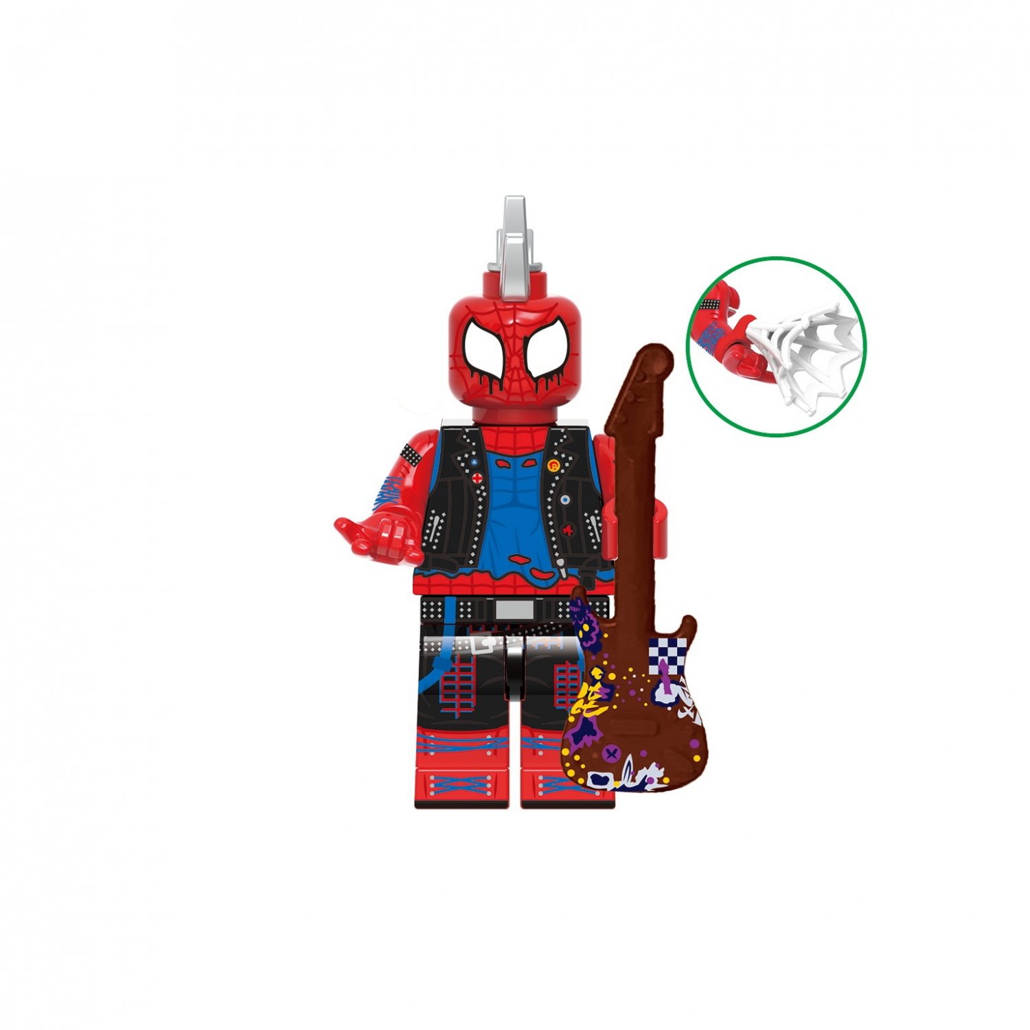 Spider-Punk Minifigures Compatible Lego Spider-Man Into the Spider ...