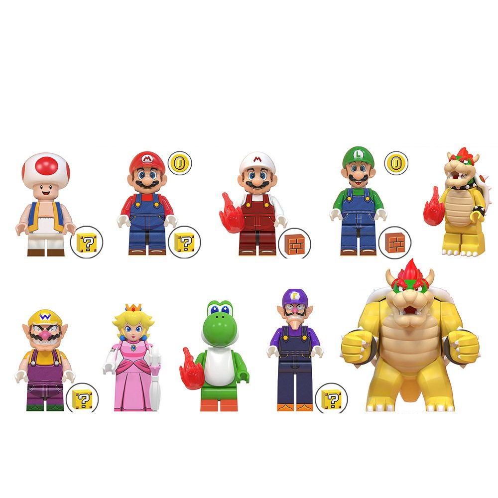 Small Koopa Big Koopa Kinopio Yoshi Minifigures Compatible Lego Super ...