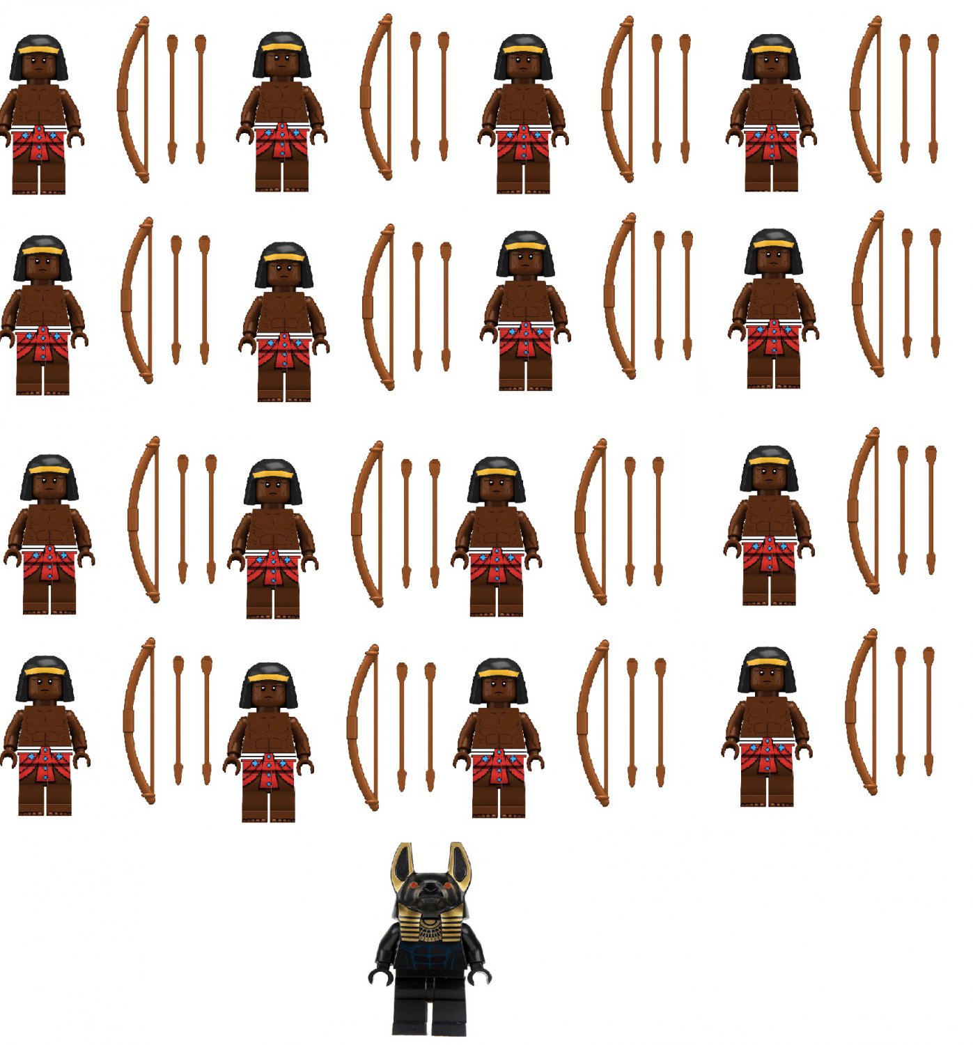 Nubian Archers Anubis Minifigures Compatible Lego Ancient Egypt Set