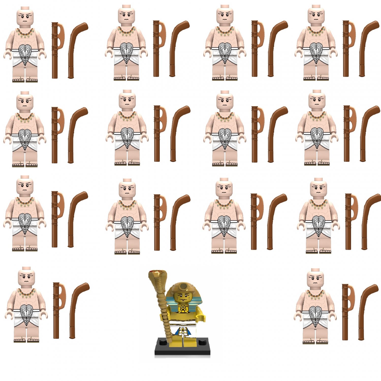 15pcs Egyptian Swirl Dart Pharaoh Minifigures Compatible Lego Ancient ...