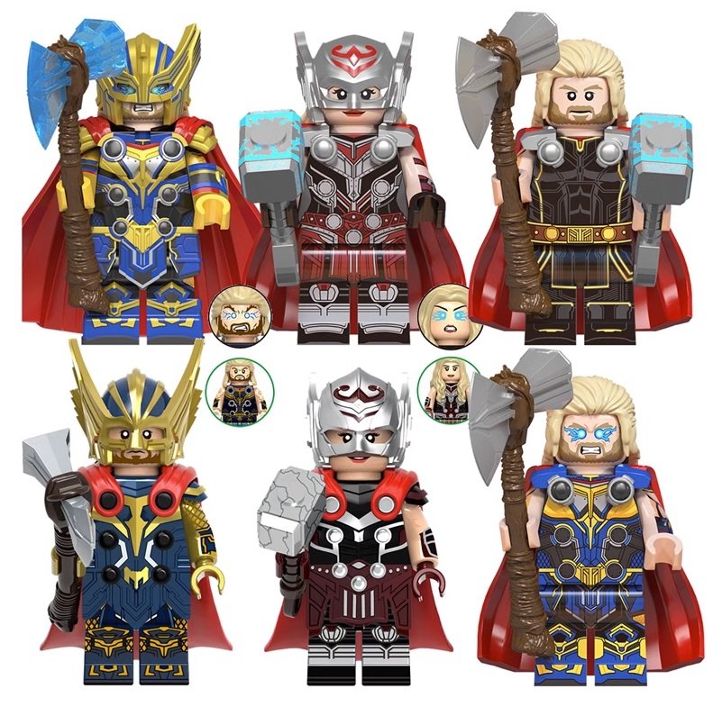 6 Heavy Thor Jane Foster Minifigures Compatible Lego Thor Sets