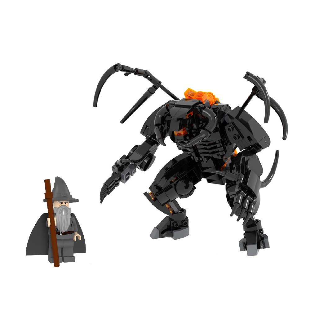 Balrog vs Gandalf Minifigures Compatible Lego The Lord of the Rings Set
