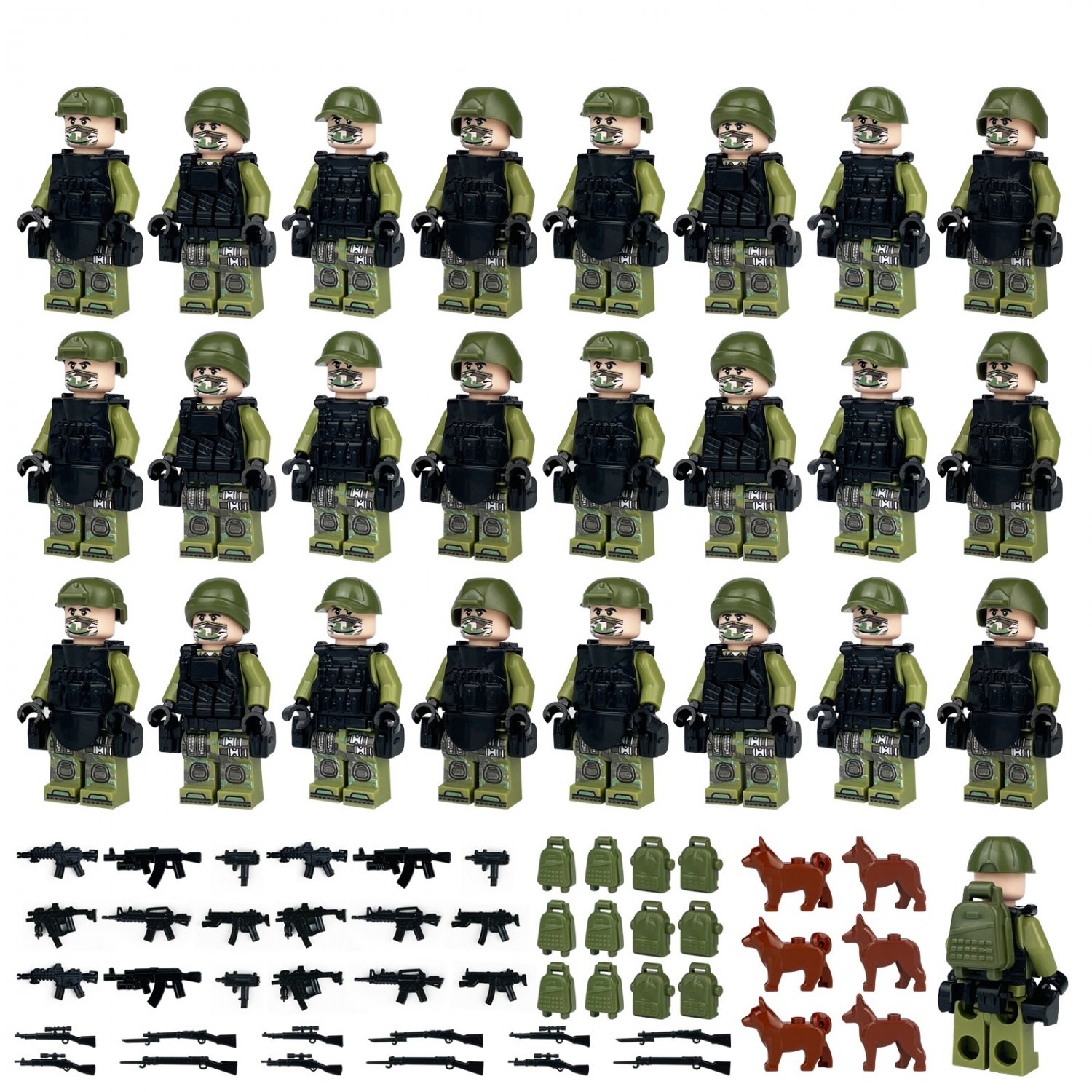 24pcs NATO Special Forces Soldiers Minifigures Compatible Lego Russia ...