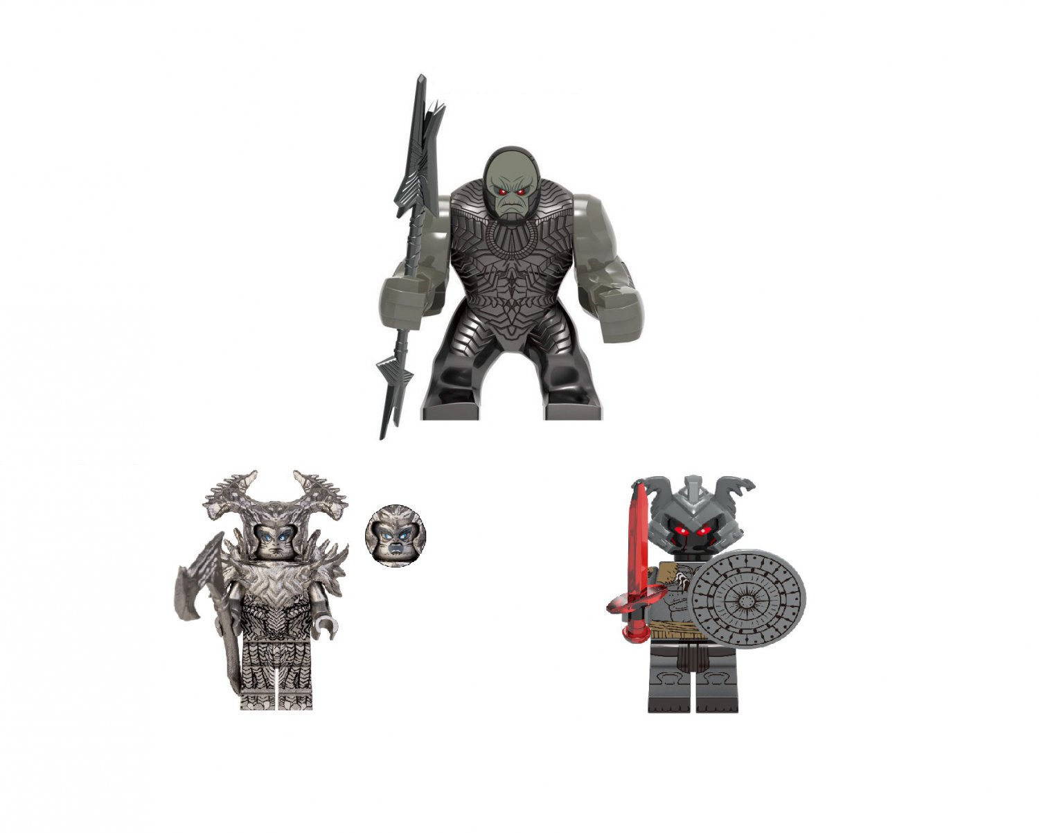 Darkseid Ares Steppenwolf Minifigures Compatible Lego New Super Heroes Set