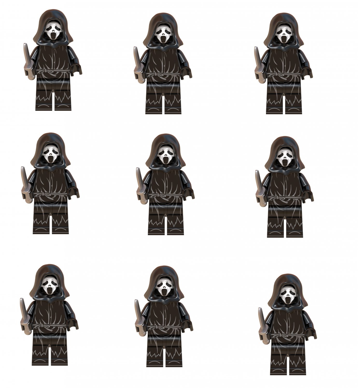 9pcs Scream Killer Minifigures Compatible Lego Scream Set