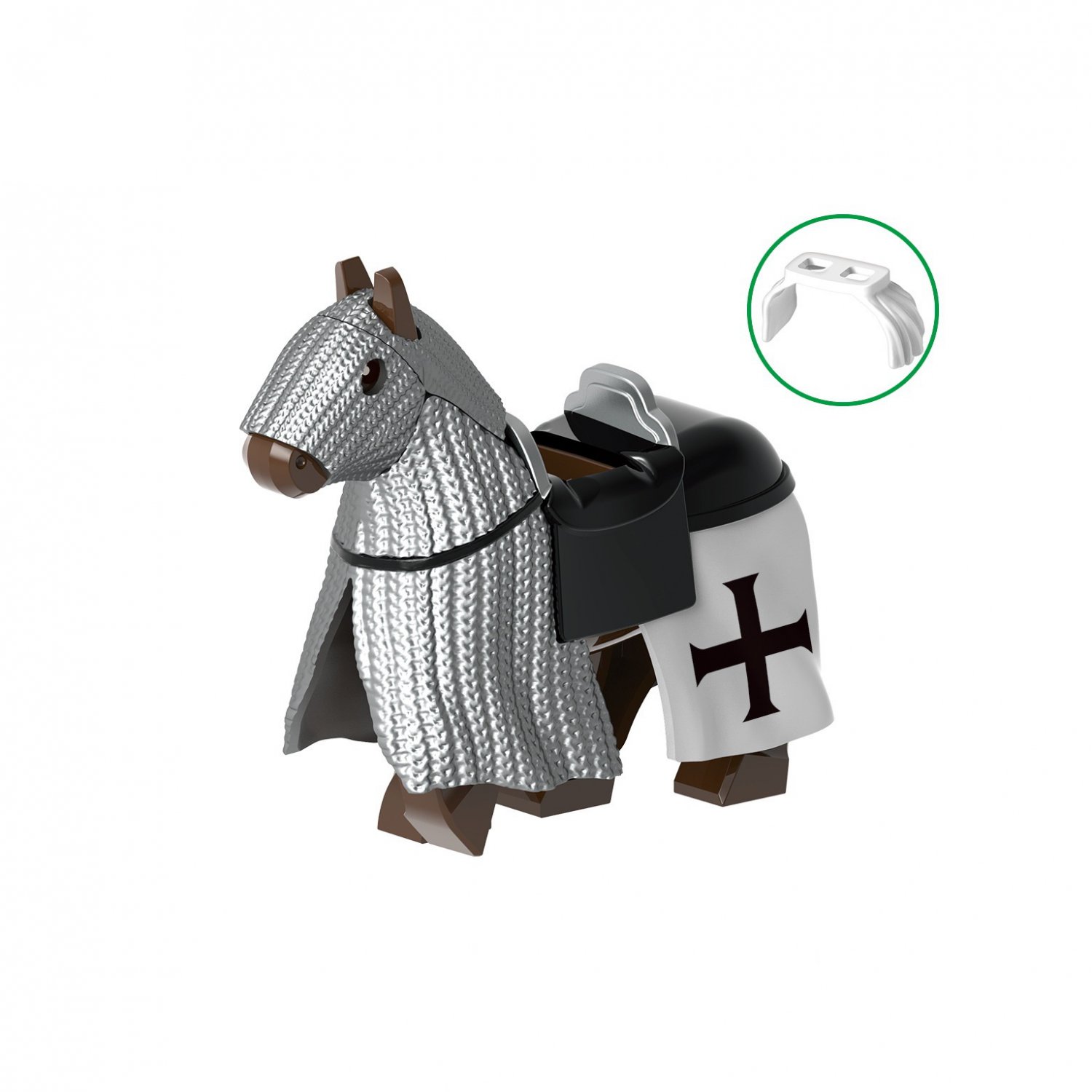 Teutonic War Horse Minifigures Compatible Lego Medieval Knight Minifigure