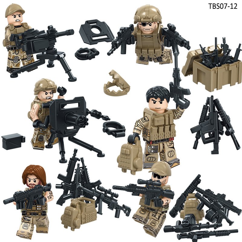 Heavy Mercenary Soldier Minifigures Compatible Lego Modern Military Set