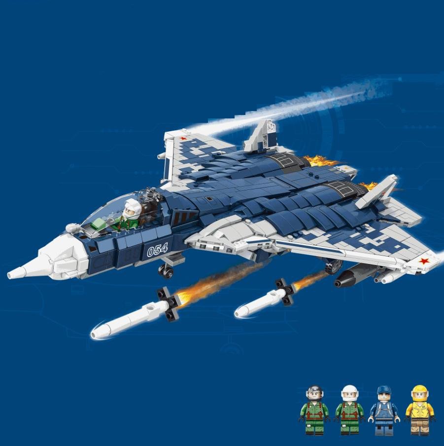 Sukhoi Su-57 Fighter Minifigures Compatible Lego Modern fighter jets Set
