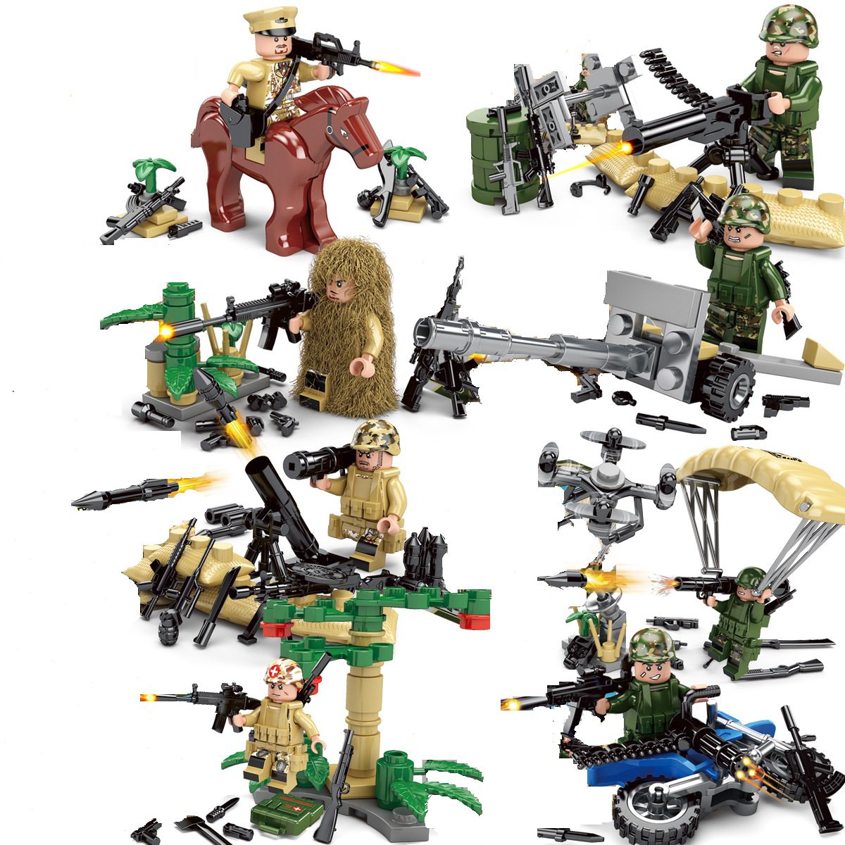 Border conflicts Special Commando Minifigures Lego Compatible Military Set