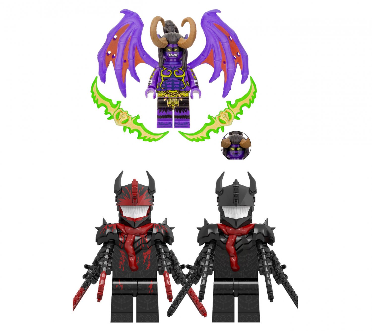 Chainsaw Demon Illidan Stormrage Minifigures Lego Compatible Halloween Sets