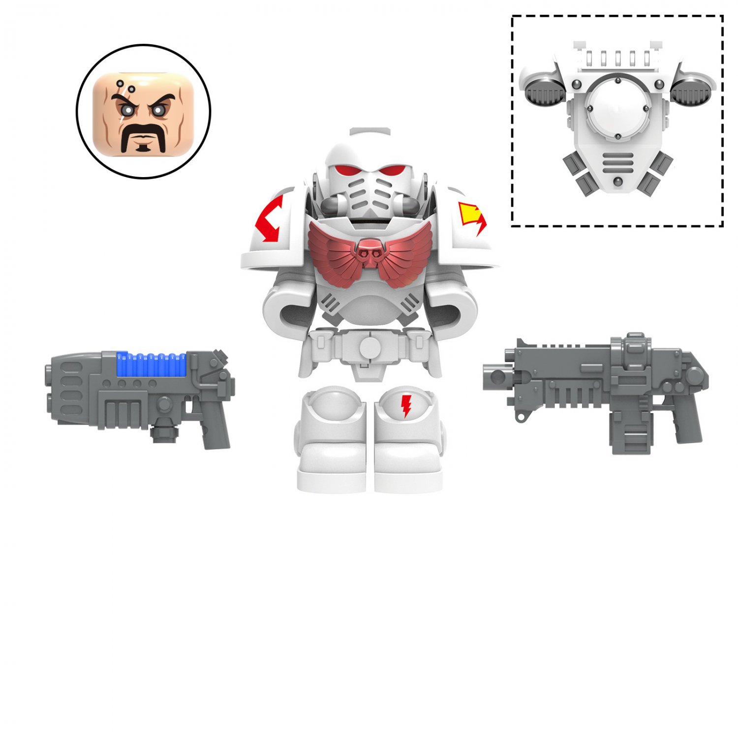 White Scars Minifigures Lego Compatible Game Minifigure