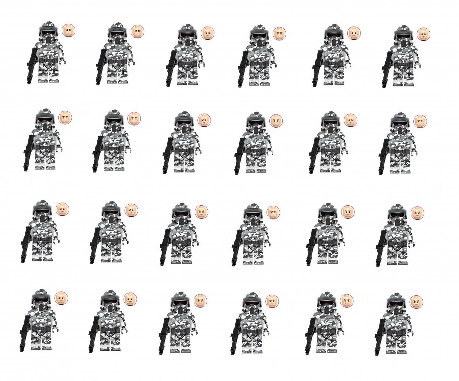 24pcs Jungle Camo ARF Trooper Minifigures Lego Compatible Star Wars ...