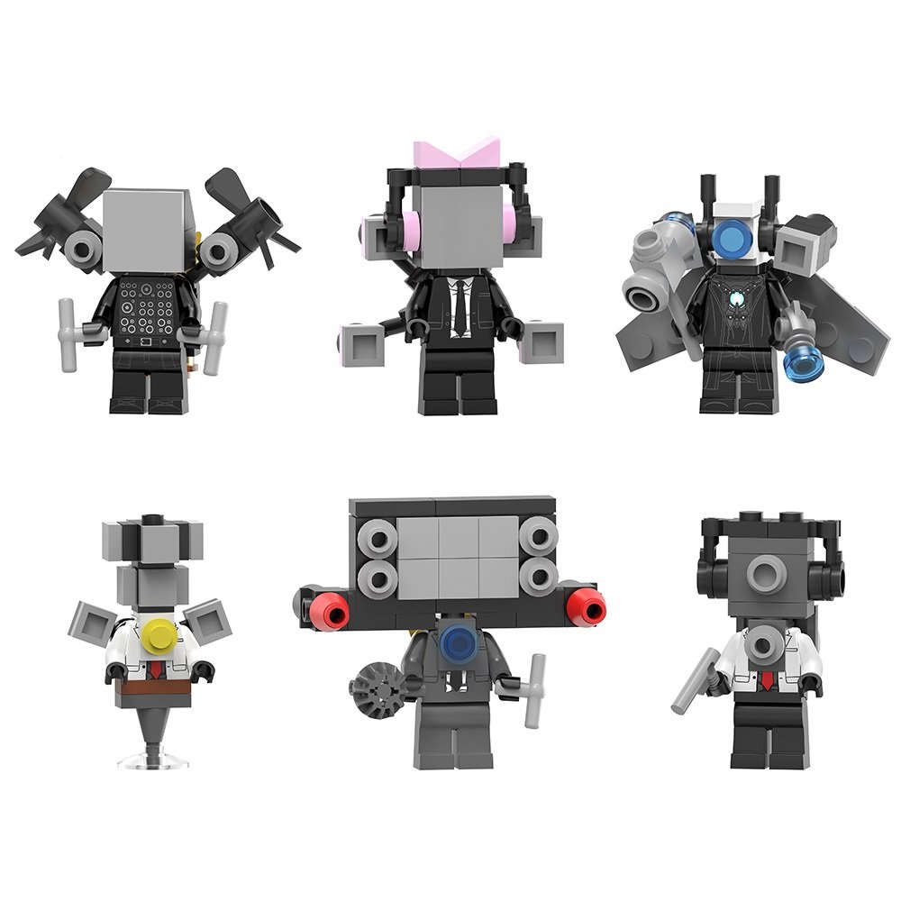 Titan Female TV Person Boombox Man God TV Man Boss Minifigures Lego ...