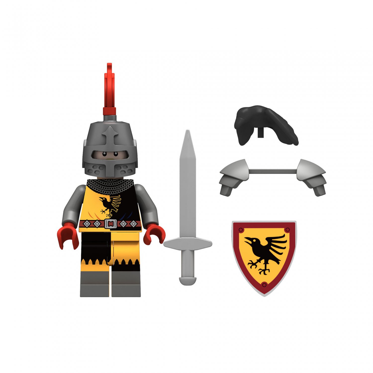 Poukai Rider Knight Minifigures Lego Compatible Medieval Knights Set