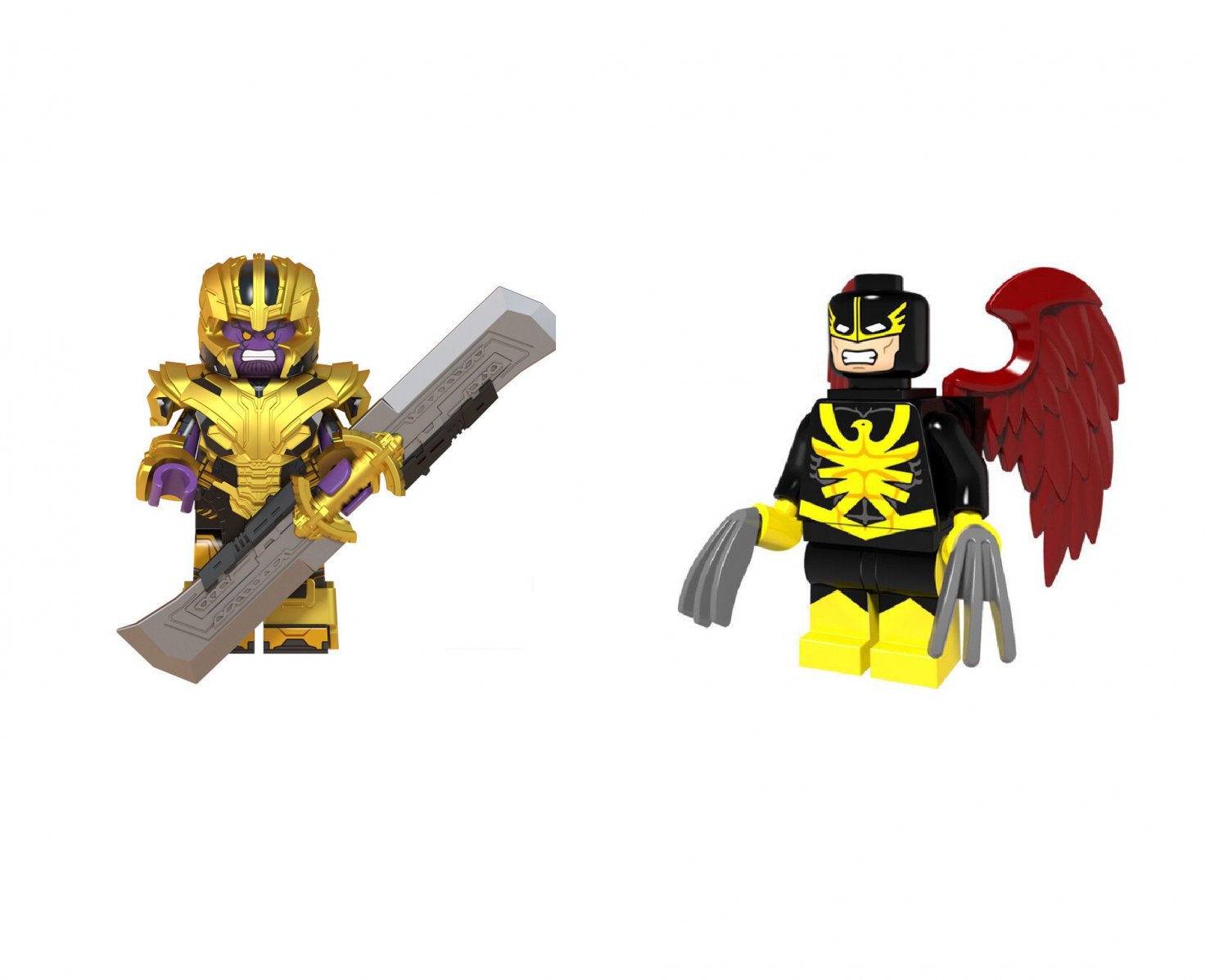Nighthawk VS Thanos Minifigures Lego Compatible Superhero Movie Set