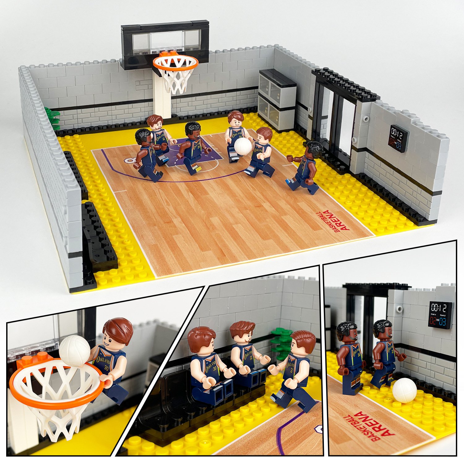 Basketball Training Hall Basketball Player Minifigures Lego Compatible ...