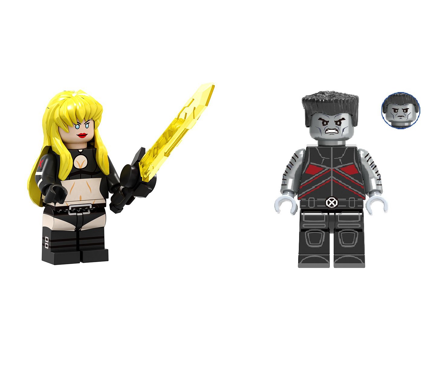 Magik and Colossus Minifigures Lego Compatible X-Men Set