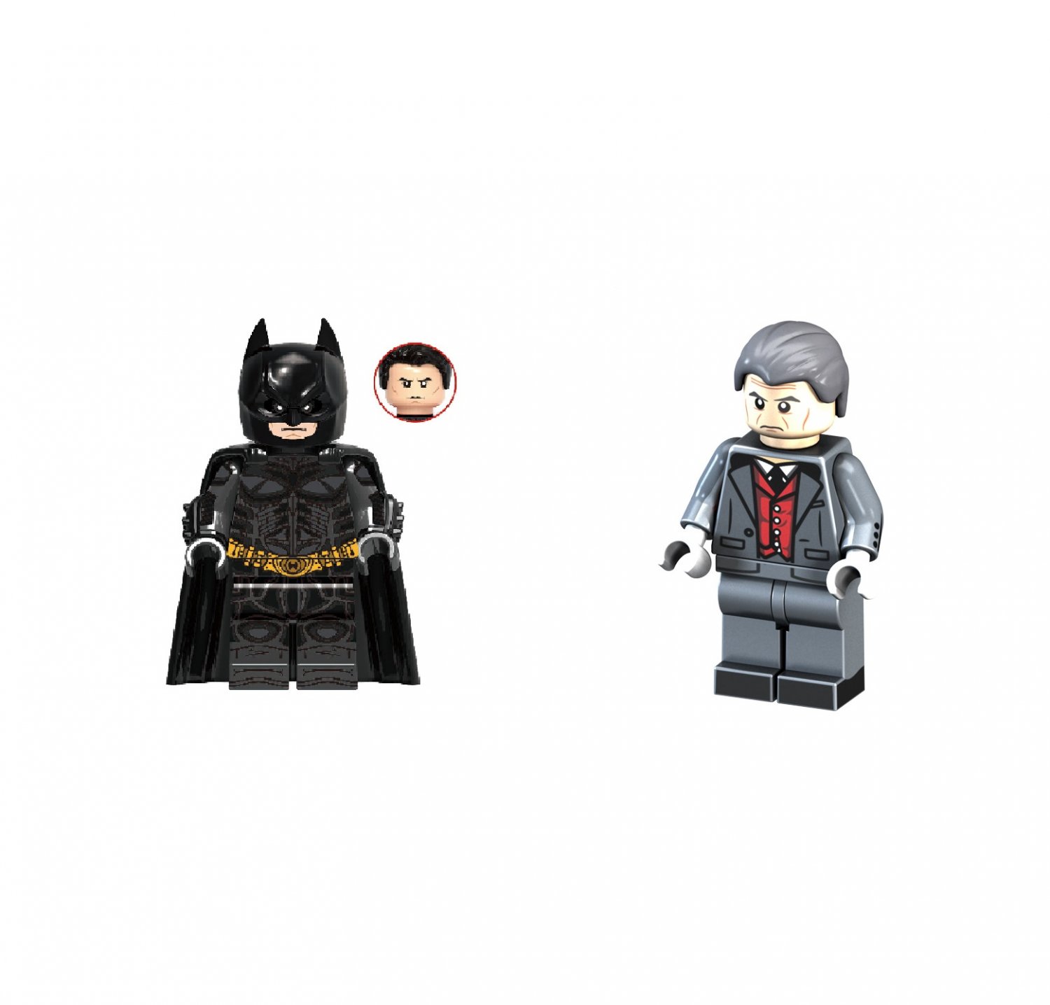 Alfred Pennyworth and Batman Minifigures Lego Compatible Super Heroes Set