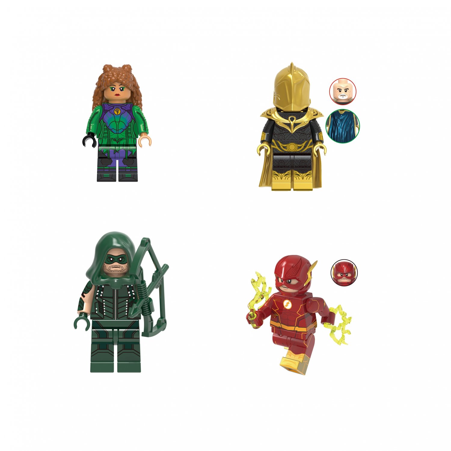 Cyclone Doctor Fate Arrow Flash Minifigures Lego Compatible Justice ...
